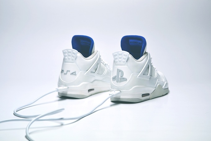 Air Jordan 4 Retro "White PS4" Customs by FreakerSNEAKS - Air 23 - Air ...